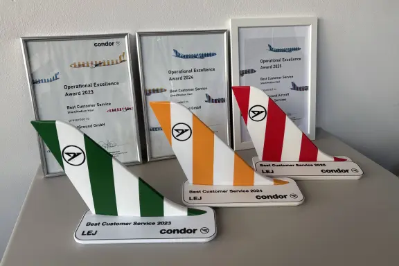 Condor Award "Best Customer Service" für den Flughafen...